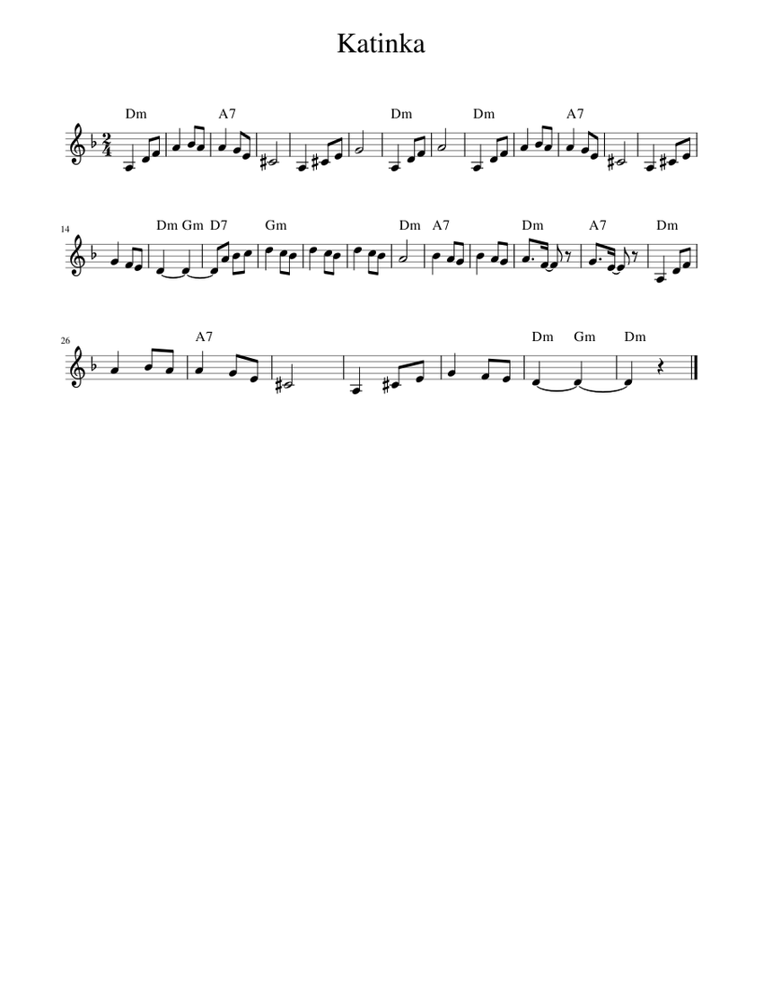 Katinka Sheet music for Piano (Solo) Easy | Musescore.com