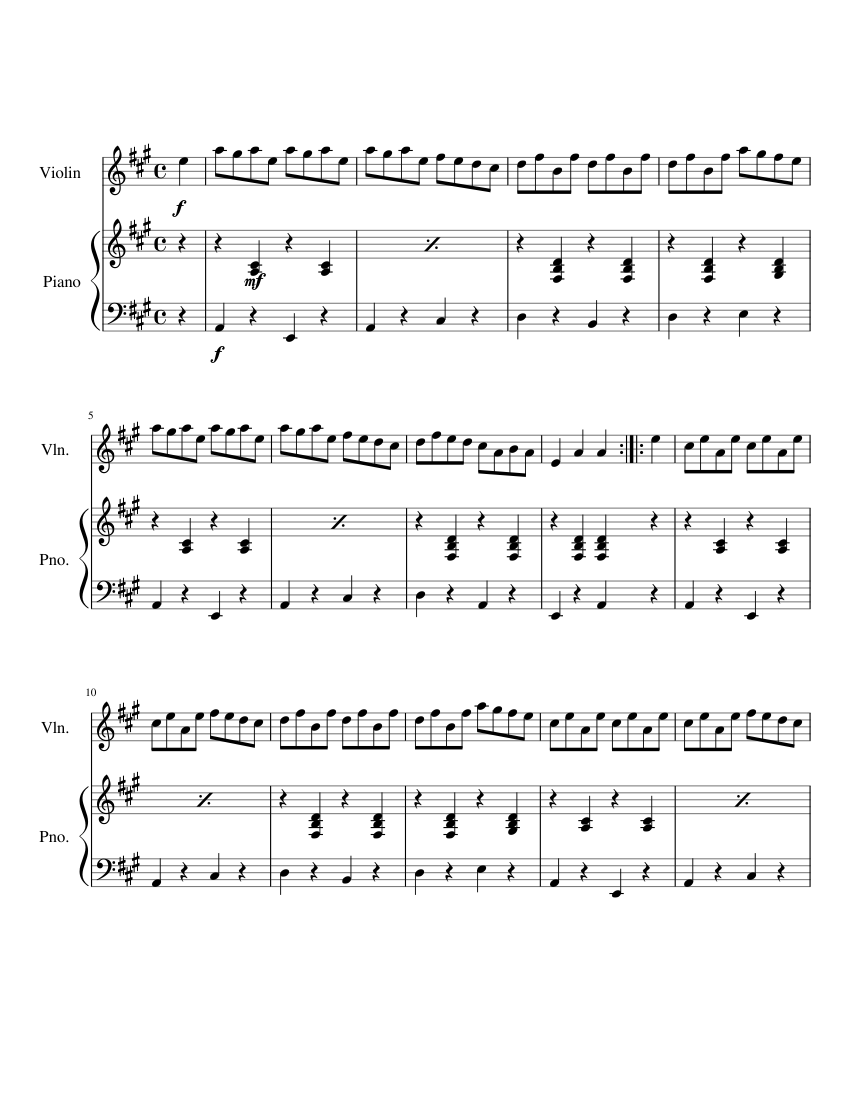 The Devil's Dream Sheet music for Piano, Violin (Solo) | Musescore.com