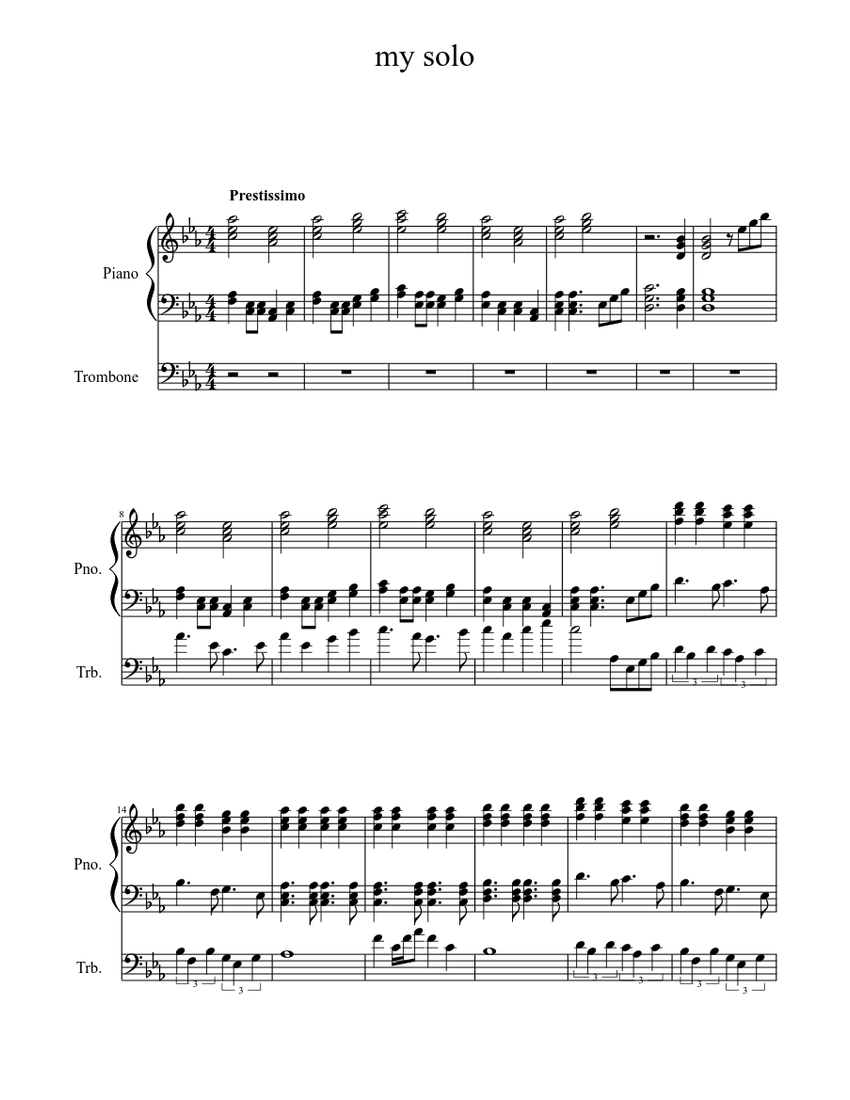 Game of Slides Sheet music for Piano, Trombone (Solo) | Download and ...