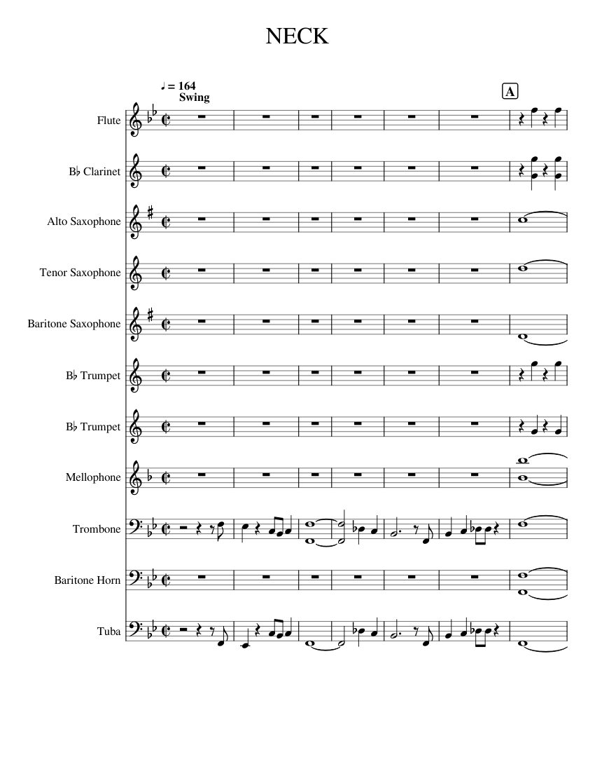 NECK Sheet music for Trombone, Tuba, Mellophone, Flute & more ...