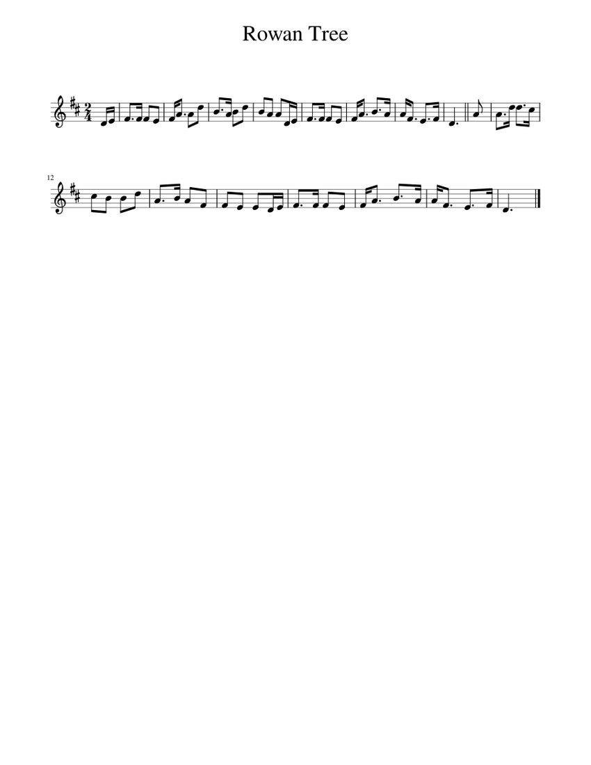 Rowan Tree Sheet music for Piano (Solo) Easy | Musescore.com