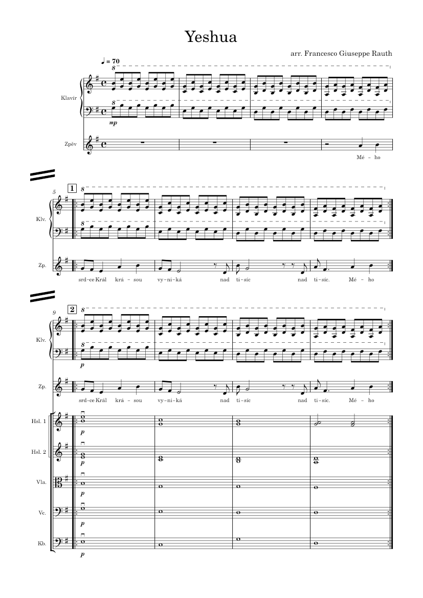 Yeshua Sheet music for Piano, Flute, Contrabass, Violin & more ...