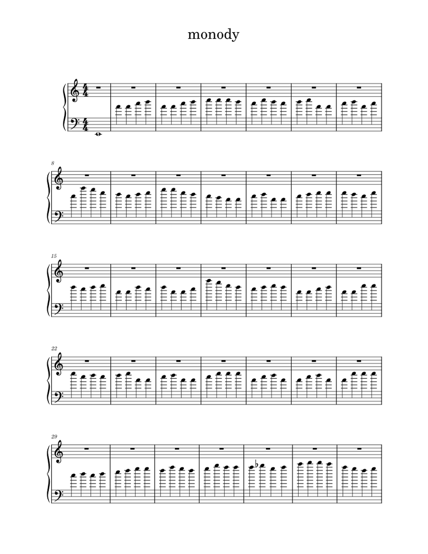 Monody – TheFatRat monody Sheet music for Piano (Solo) | Musescore.com