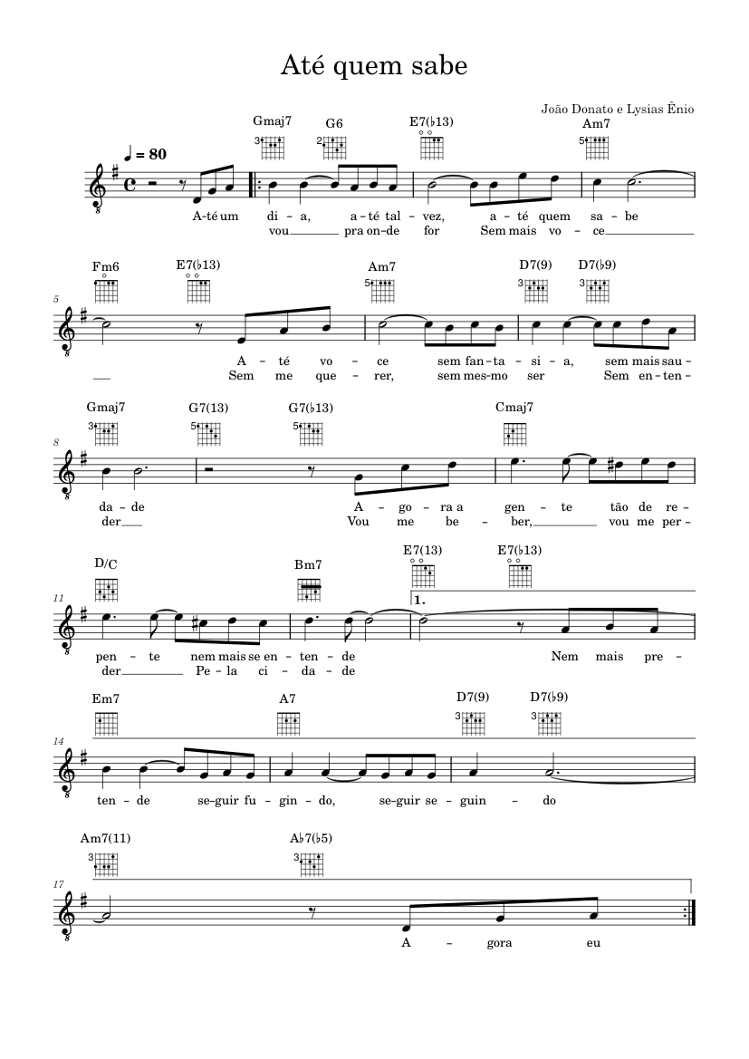 Até quem sabe – João Donato e Lysias Ênio Até quem sabe - João Donato e ...
