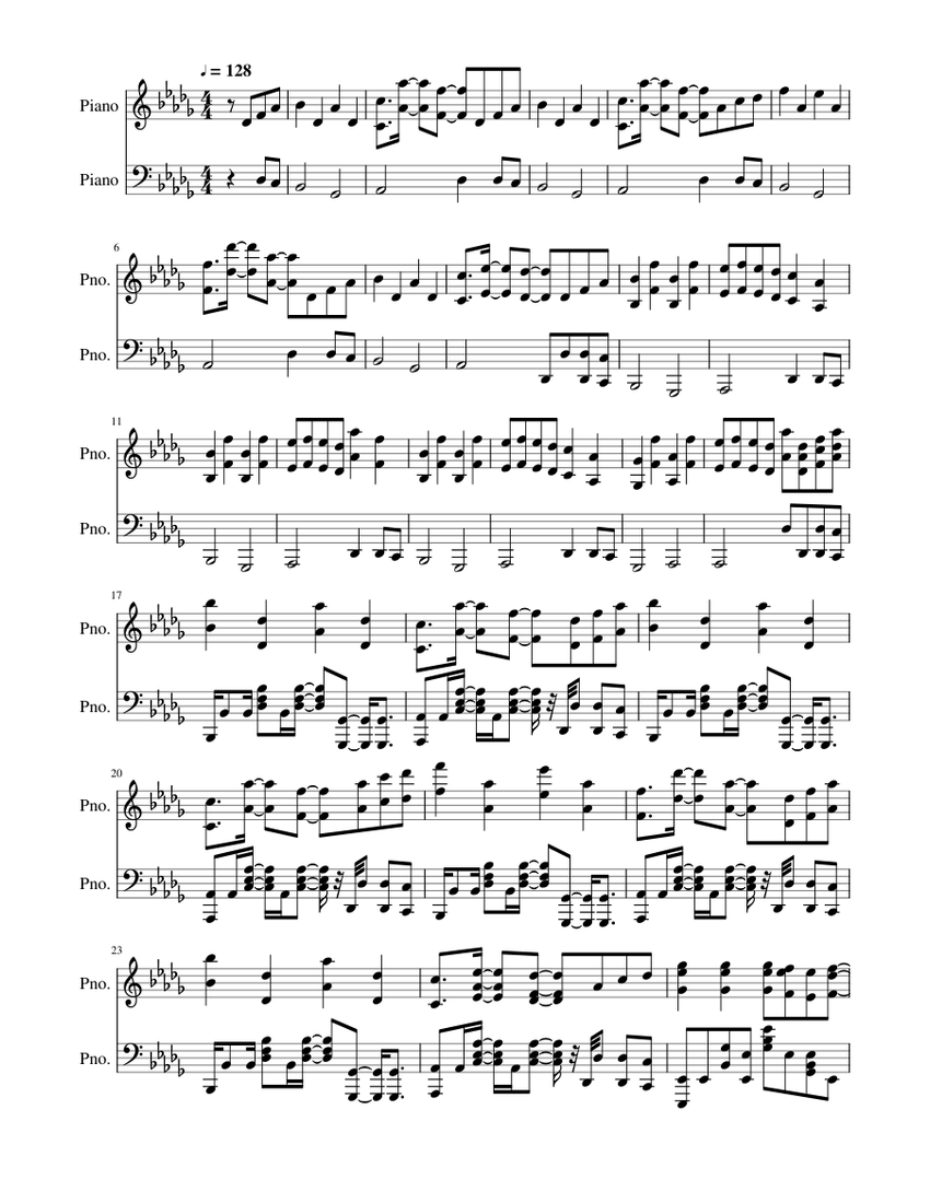 Miku Hatsune Miku Sheet music for Piano (Piano Duo) | Musescore.com