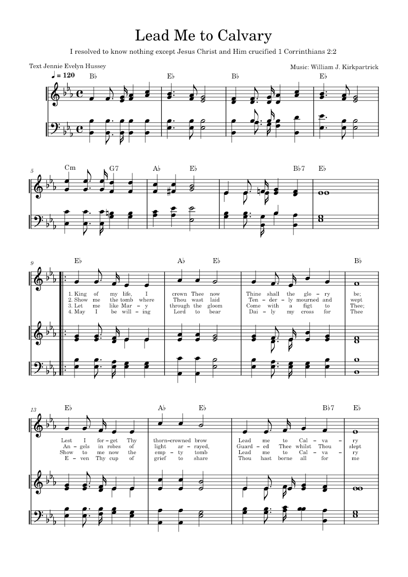 Lead Me To Calvary Sheet Music For Piano Mixed Trio Musescore lead-me-to-calvary-sheet-music-for-piano-mixed-trio-musescore