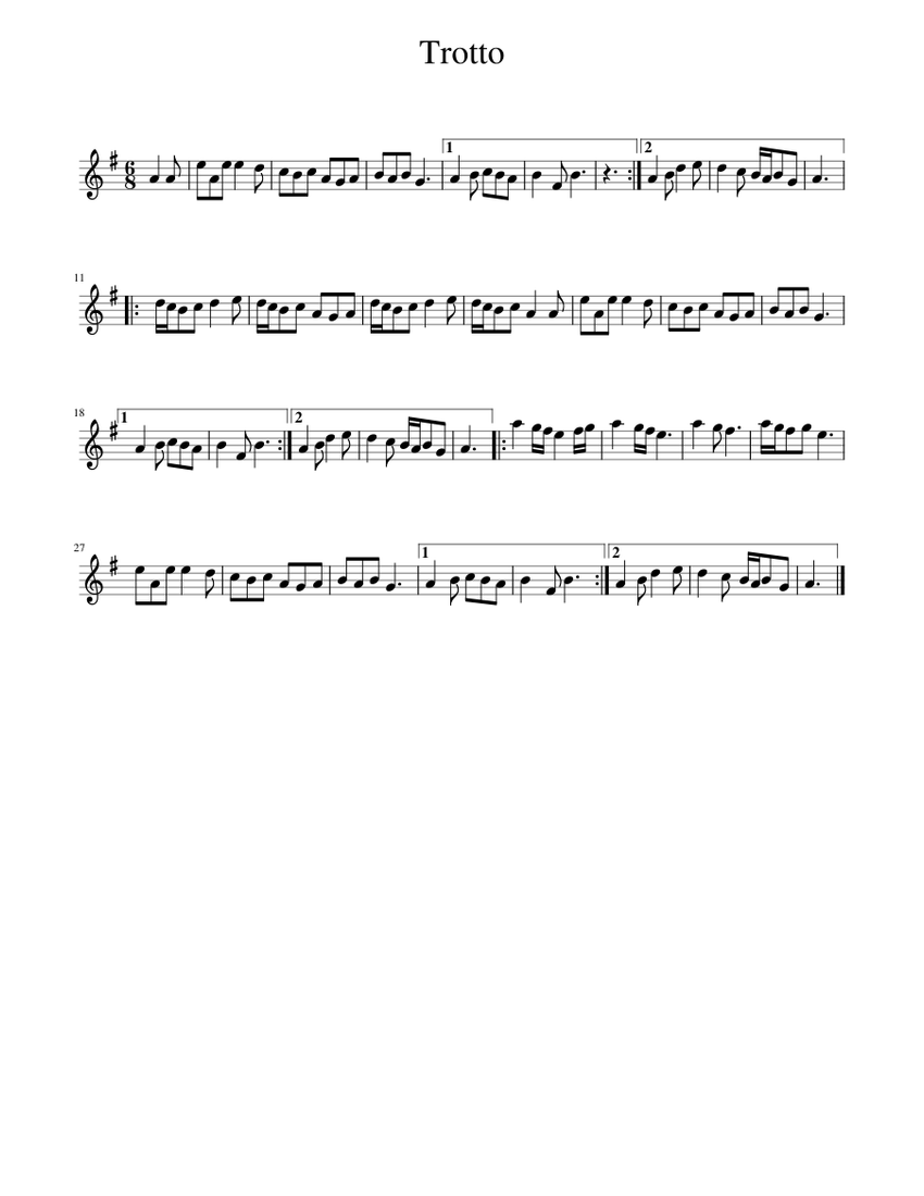 Trotto Sheet music for Piano (Solo) | Musescore.com
