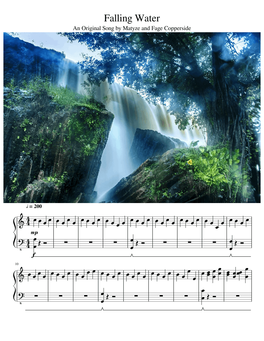 Falling Water Sheet music for Piano (Solo) | Musescore.com