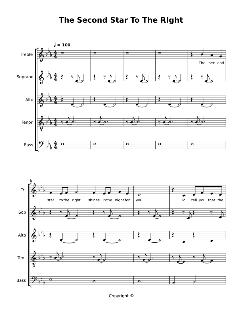 The Second Star To The Right (from Peter Pan) – Sammy Fain The Second ...