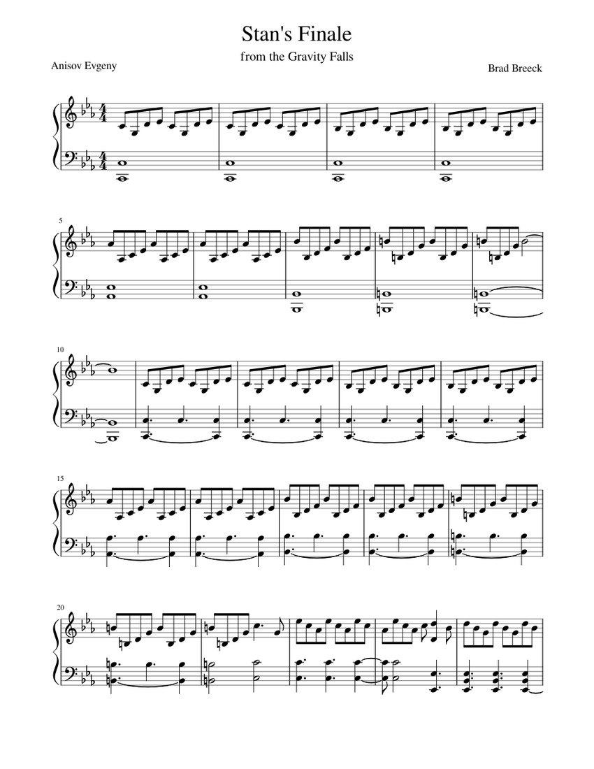 Stan's Finale Sheet music for Piano (Solo) | Musescore.com