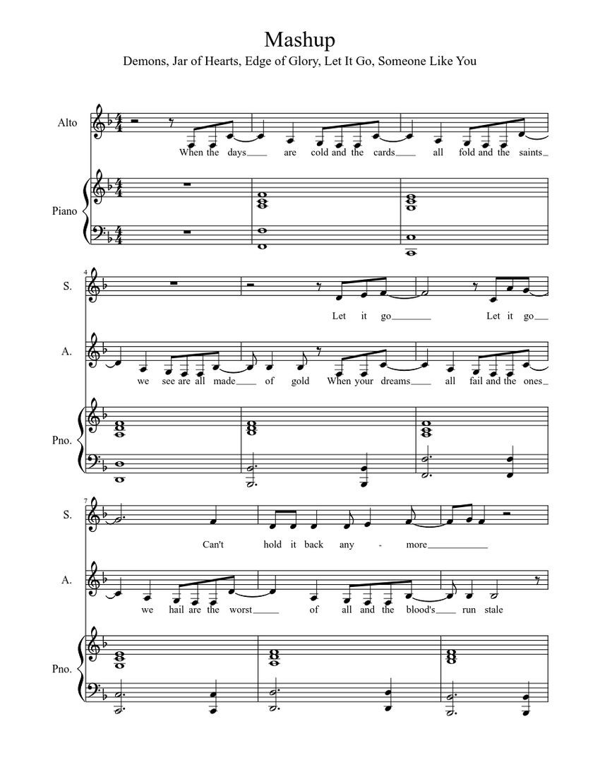 Mashup Sheet music for Piano (Solo) | Musescore.com