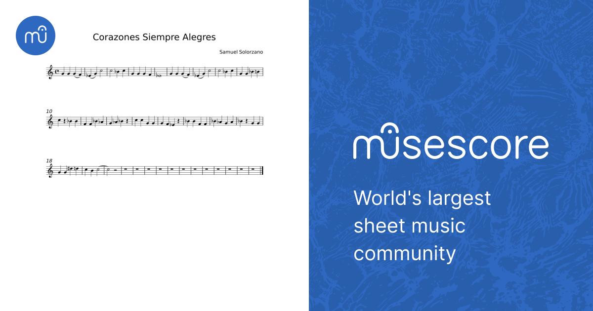Corazones Siempre Alegres - Victor Riveros Sheet music for Piano (Solo) Easy | Musescore.com
