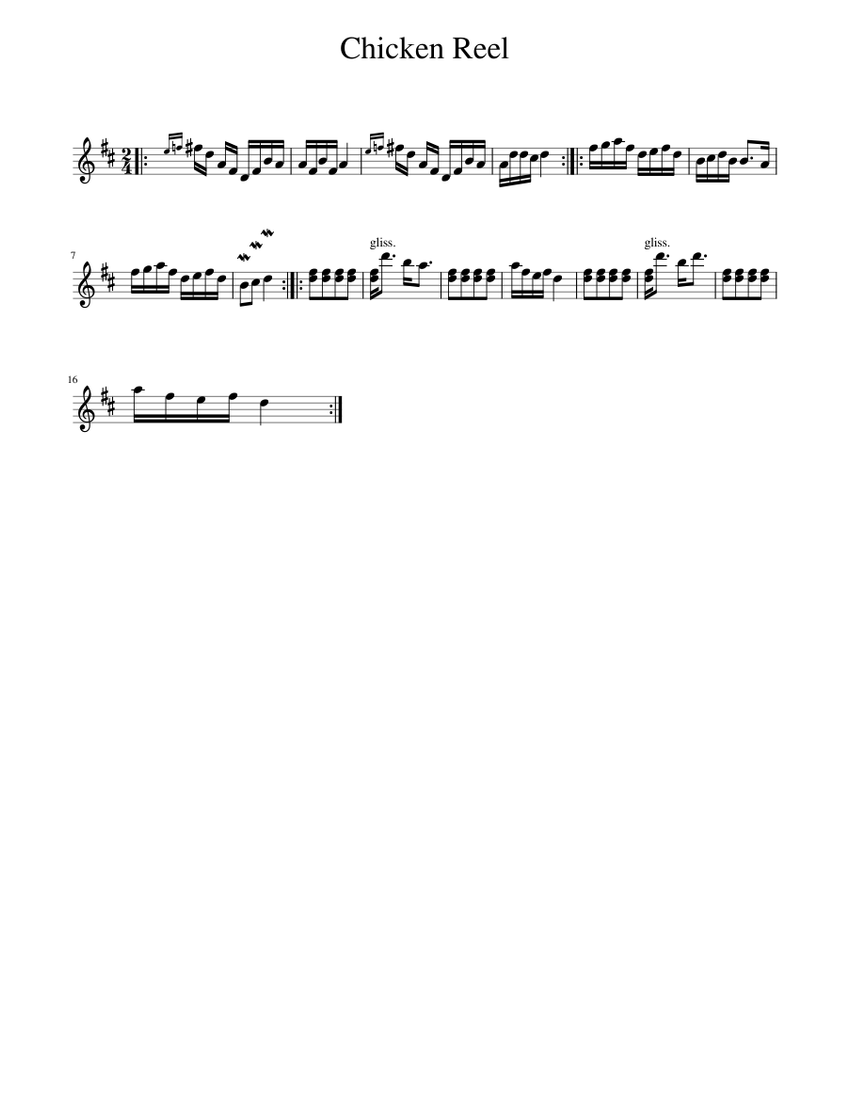 Chicken Reel Sheet music for Piano (Solo) Easy | Musescore.com
