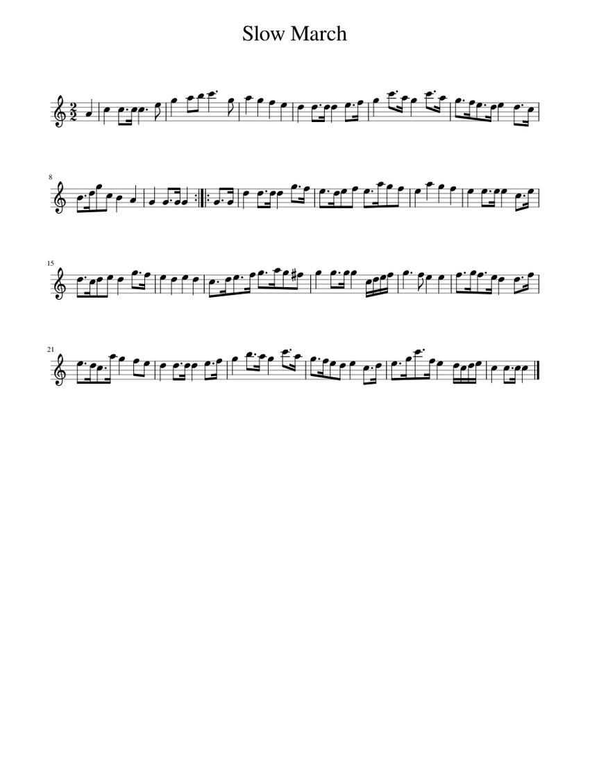 Slow March Sheet music for Piano (Solo) | Musescore.com