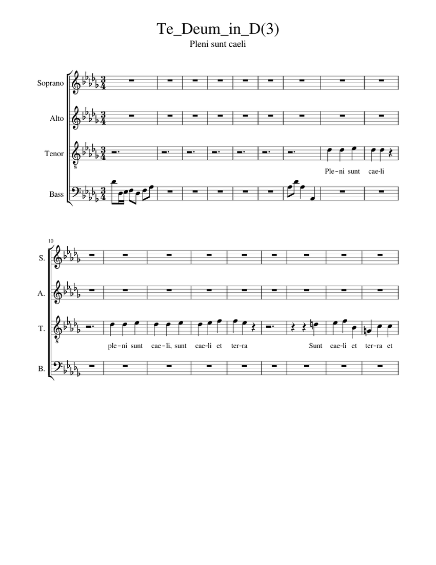 Te_Deum_in_D(3)_Selenka Sheet music for Bass guitar (Solo) | Musescore.com