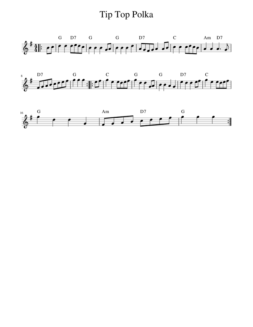 Tip Top Polka Sheet music for Piano (Solo) Easy | Musescore.com