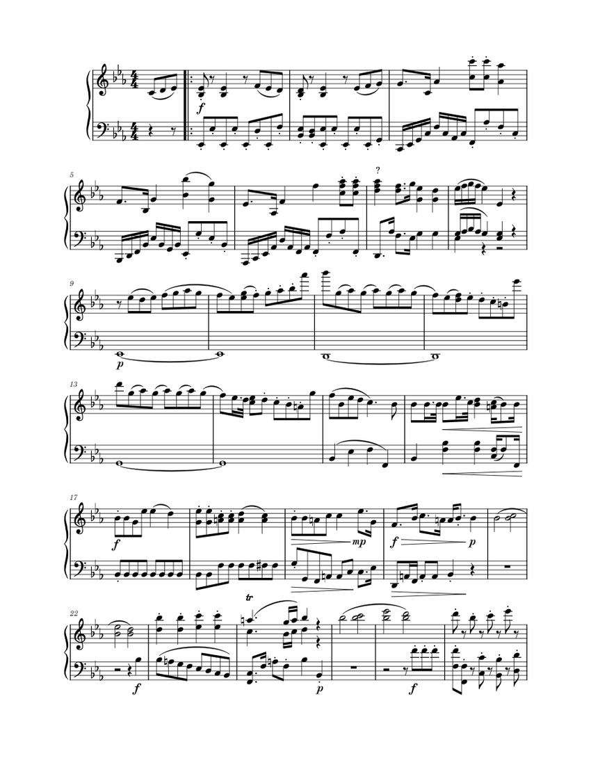 Eb major Sheet music for Piano (Solo) | Musescore.com