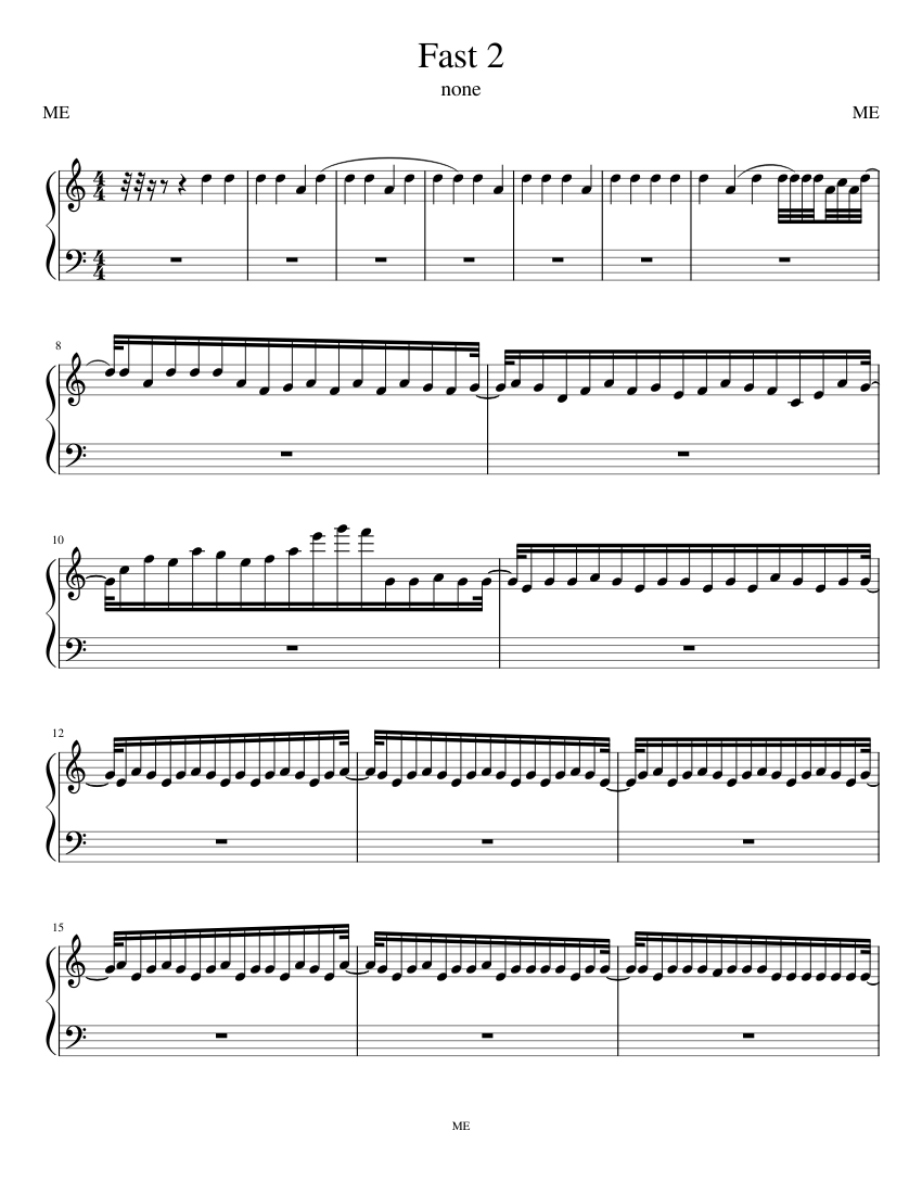 Fast_2 Sheet music for Piano (Solo) Easy | Musescore.com