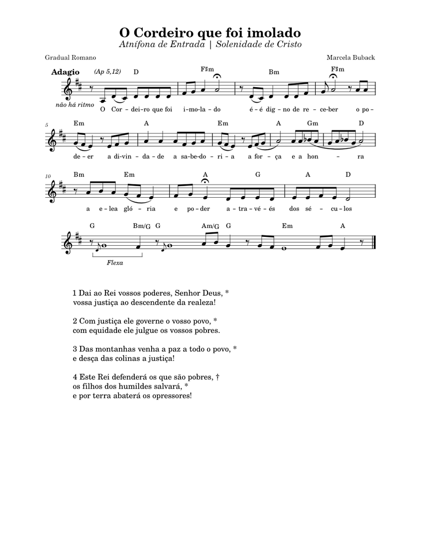O_cordeiro_que_foi_imolado Sheet music for Flute (Solo) | Musescore.com