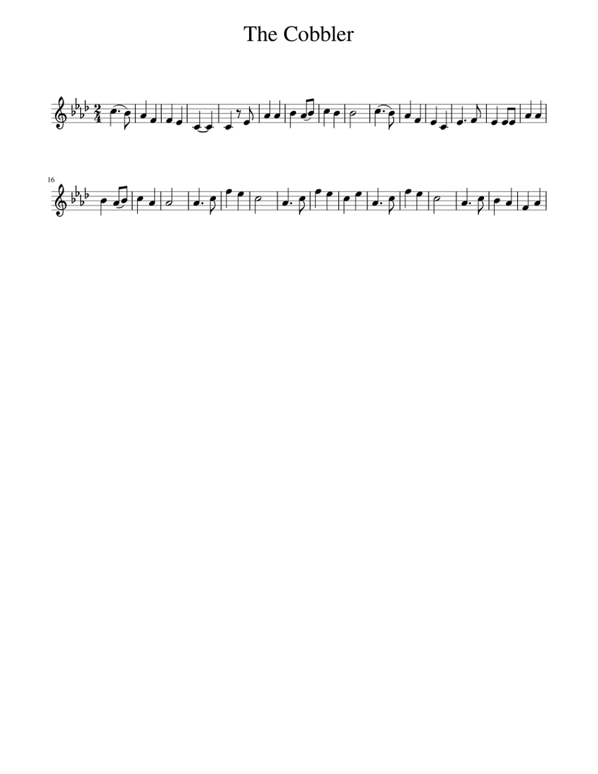 The Cobbler Sheet music for Piano (Solo) Easy | Musescore.com