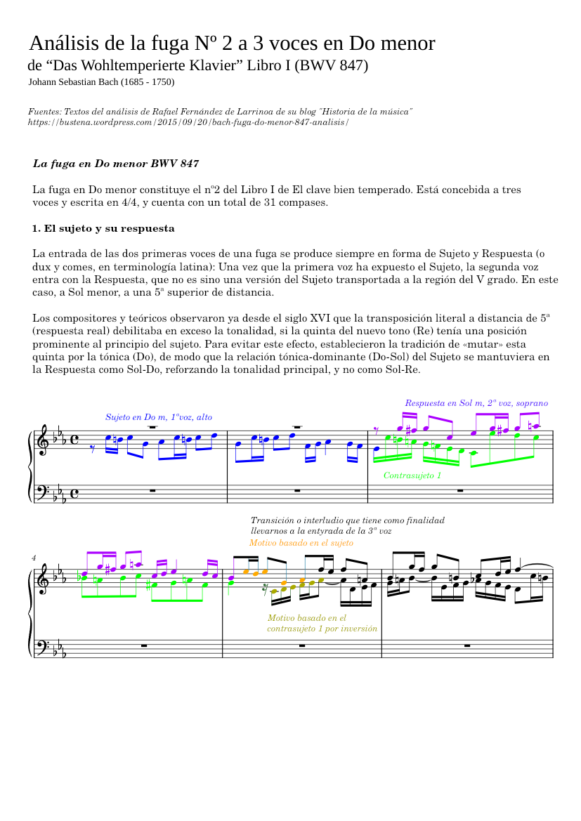 Prelude and Fugue in C minor, BWV 847 – Johann Sebastian Bach ...