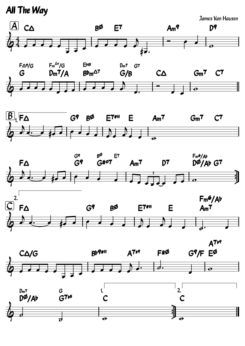 All The Way Sheet music for Piano (Solo) Easy | Musescore.com