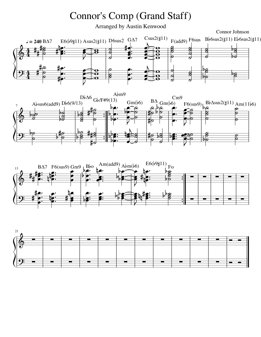 Connor's_Comp_(Grand_Staff) Sheet music for Piano (Solo) Easy ...