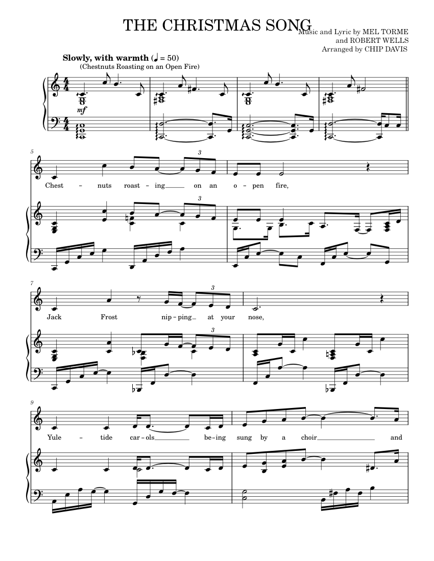 Play Official version of The christmas song sheet music by Mel Tormé ...