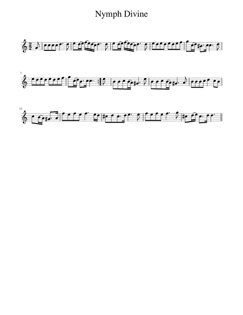 Nymph Divine Sheet music for Piano (Solo) | Musescore.com