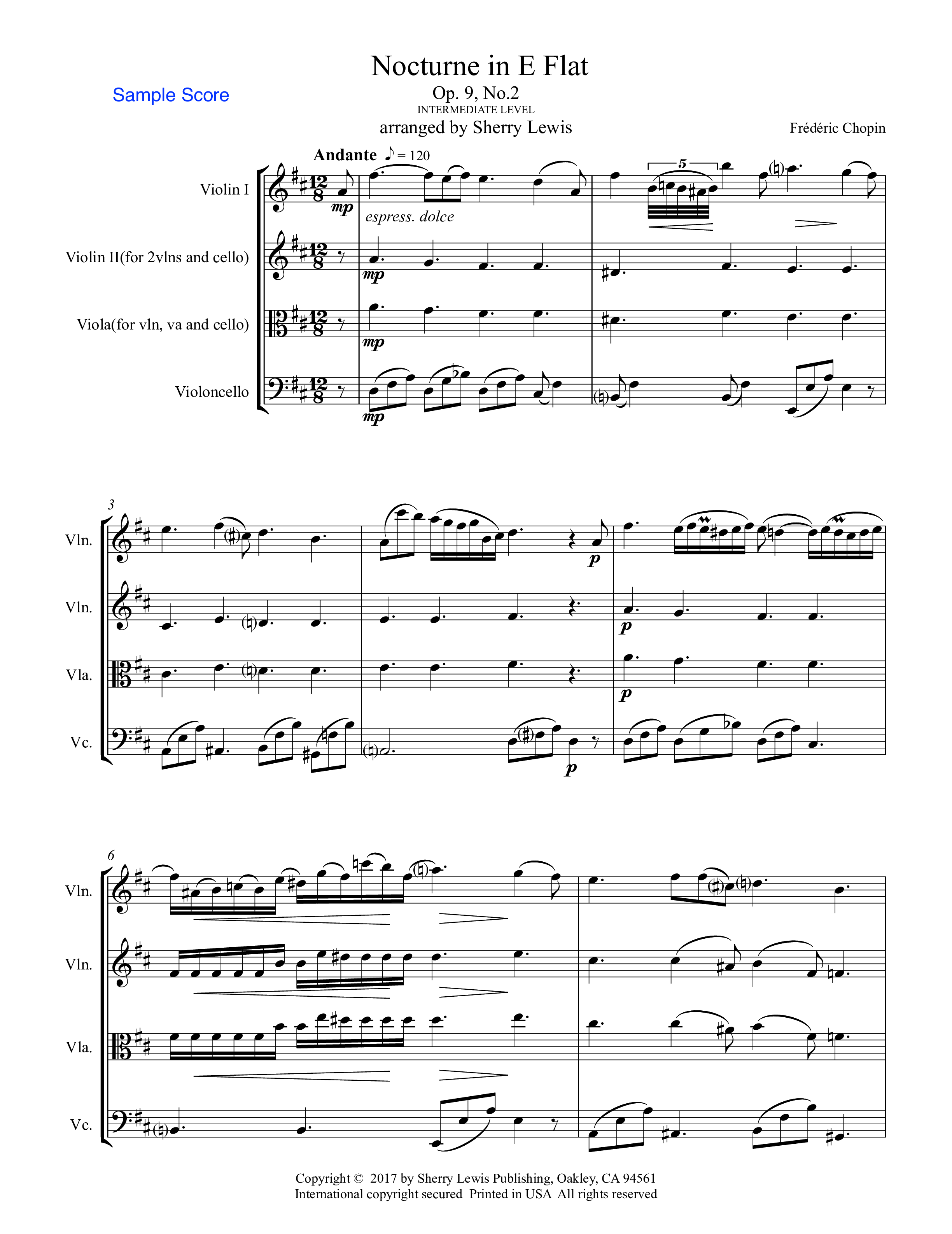 Play Official version of Nocturne Op. 9, No. 2 in E flat major Sheet Music by Frédéric Chopin ...