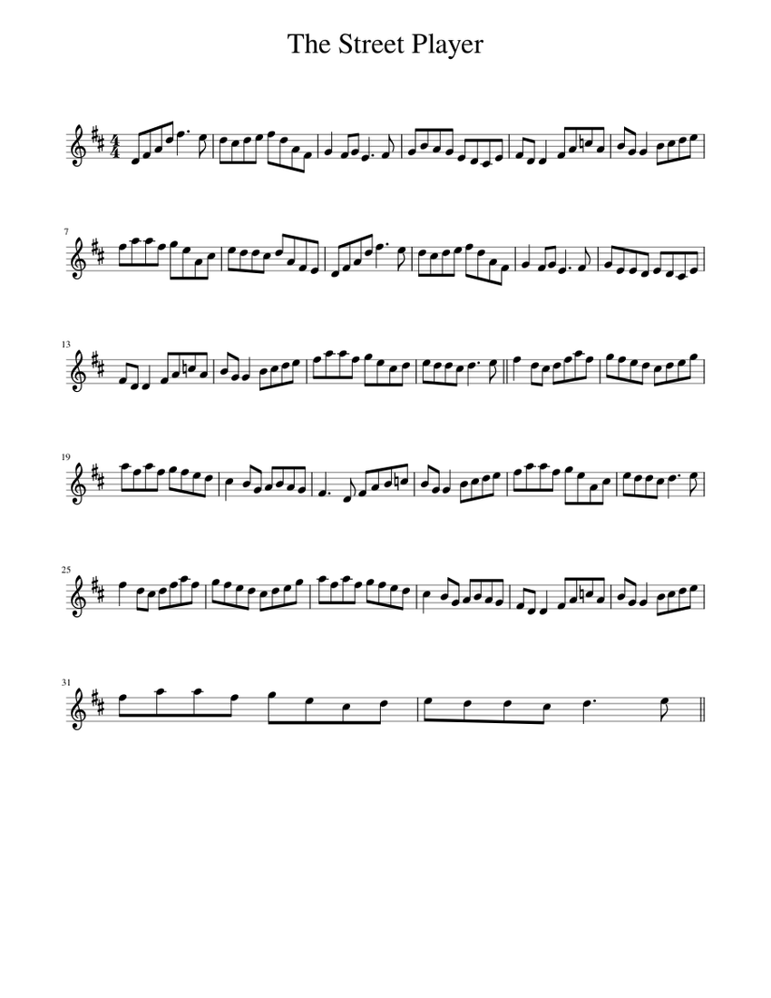 The Street Player Sheet music for Piano (Solo) | Musescore.com