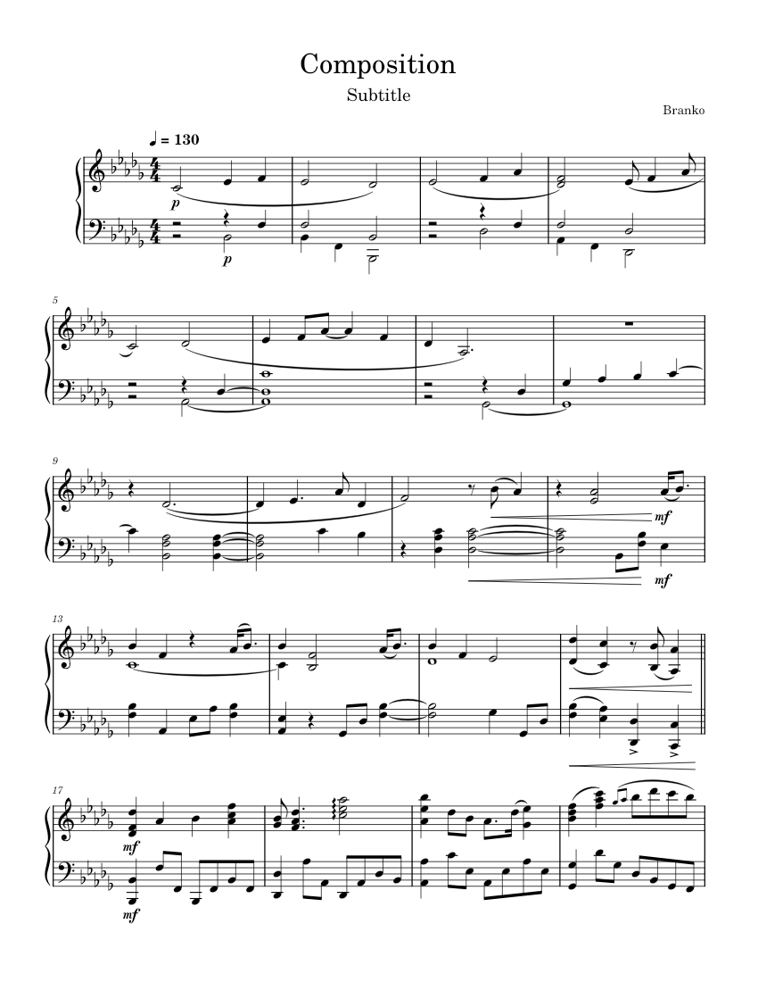 Composition Sheet music for Piano (Solo) | Musescore.com