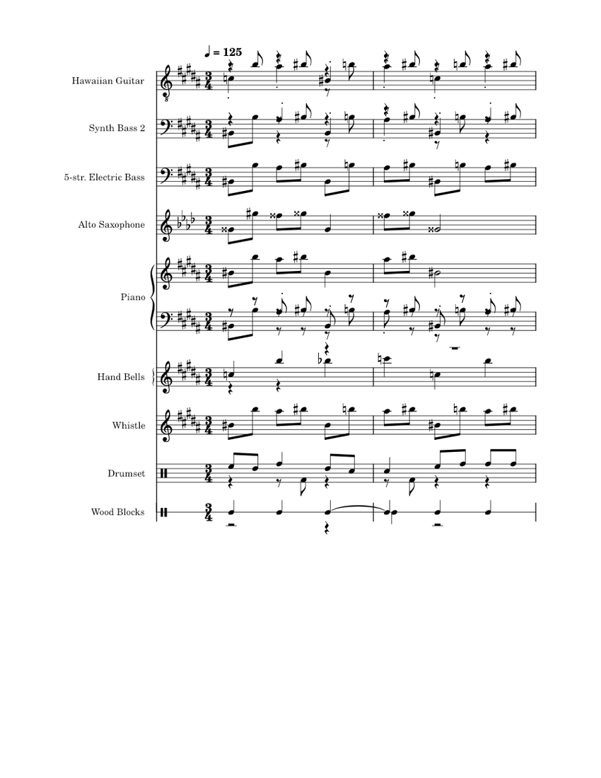 Machine Motion Sheet music for Piano, Kazoo, Saxophone alto, Guitar ...