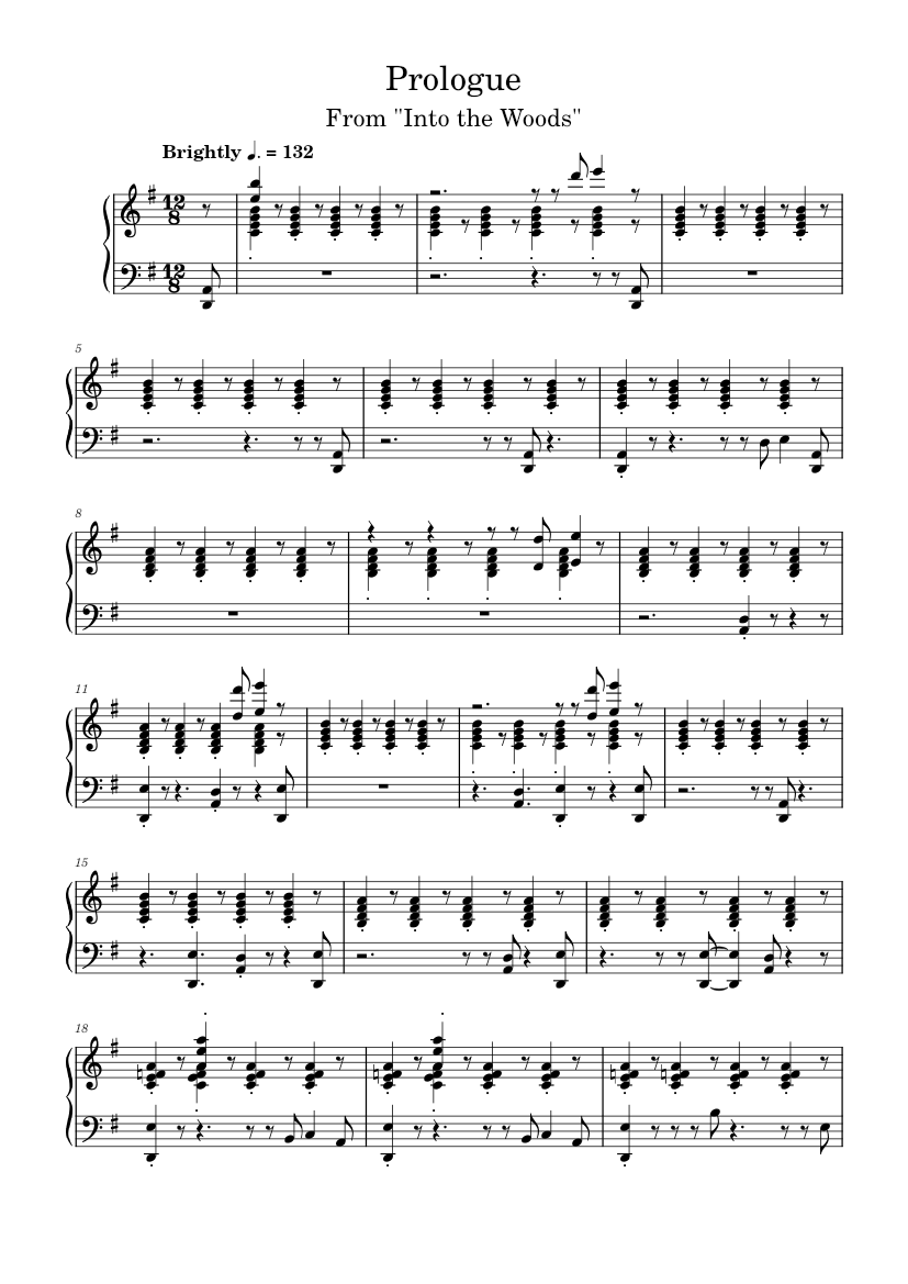 Prologue Into the Woods Sheet music for Piano (Solo) | Musescore.com