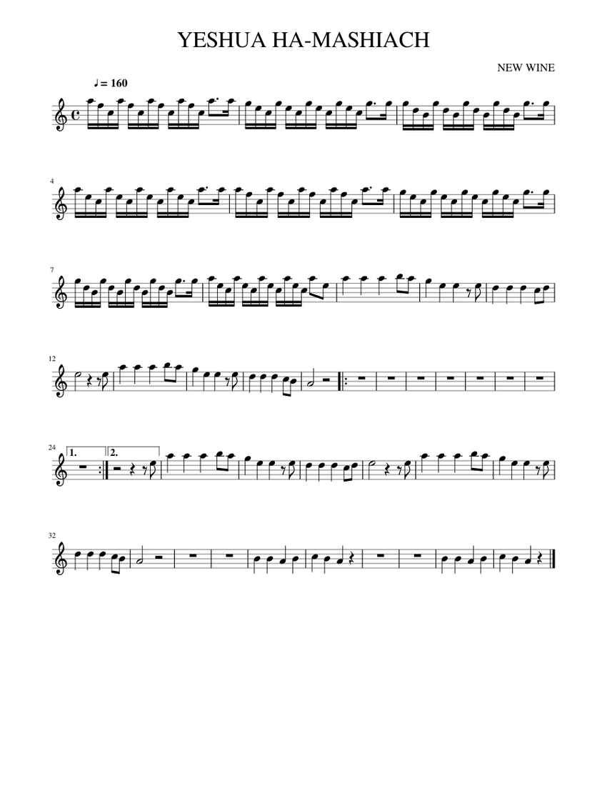 YESHUA HA MASHIACH Sheet music for Violin (String Ensemble) | Musescore.com