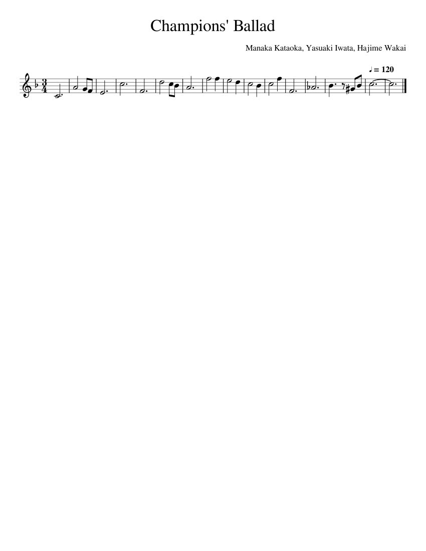 Champions' Ballad Medley Sheet music for Trumpet in b-flat (Solo ...