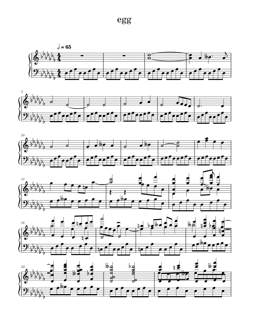egg Sheet music for Piano (Solo) | Musescore.com