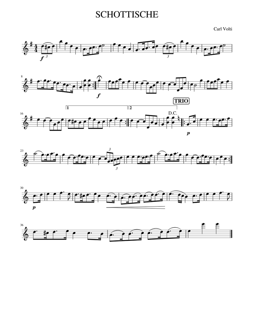 Carl Volti - SCHOTTISCHE Sheet music for Piano (Solo) Easy | Musescore.com