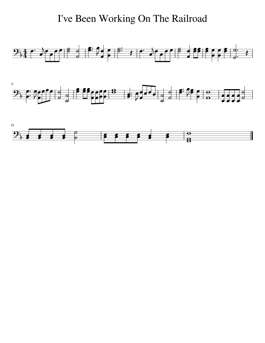 I've Been Working On The Railroad Sheet music for Piano (Solo ...