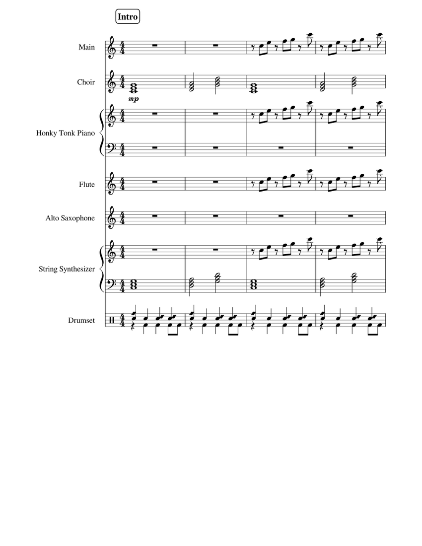 Christmas Mach 1 Sheet music for Piano, Vocals, Flute, Saxophone alto ...