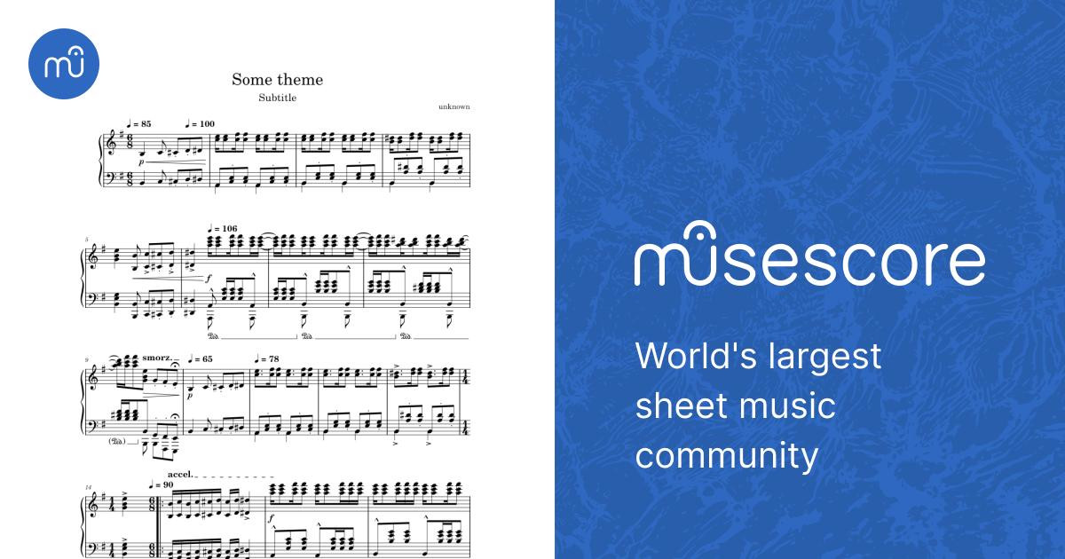 Need help recognising this theme Sheet music for Piano (Solo) | Musescore.com