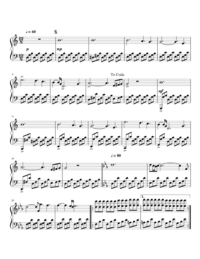 Exogenesis: Symphony Part 3 (Redemption) - Muse Sheet music for Piano ...