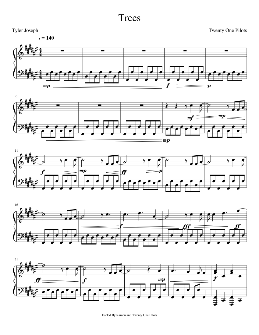 Trees (WIP) Sheet music for Piano (Solo) | Musescore.com