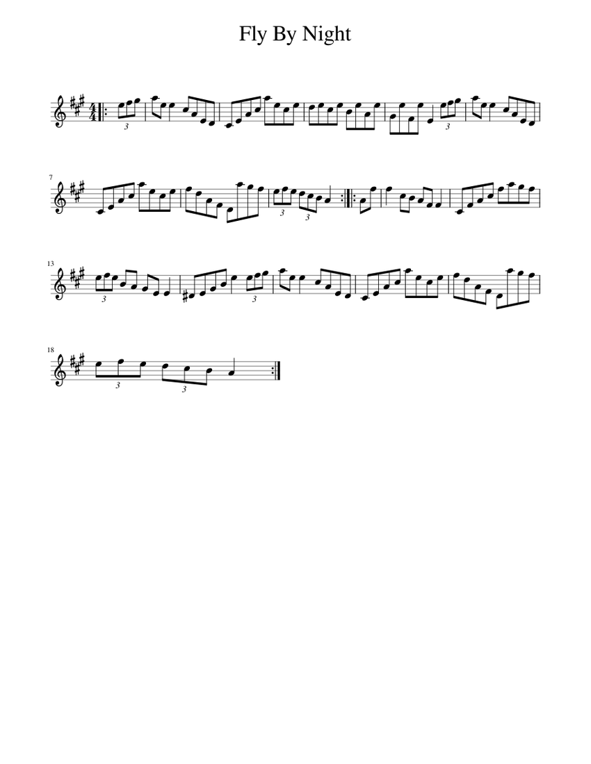 Fly By Night Sheet music for Piano (Solo) Easy | Musescore.com