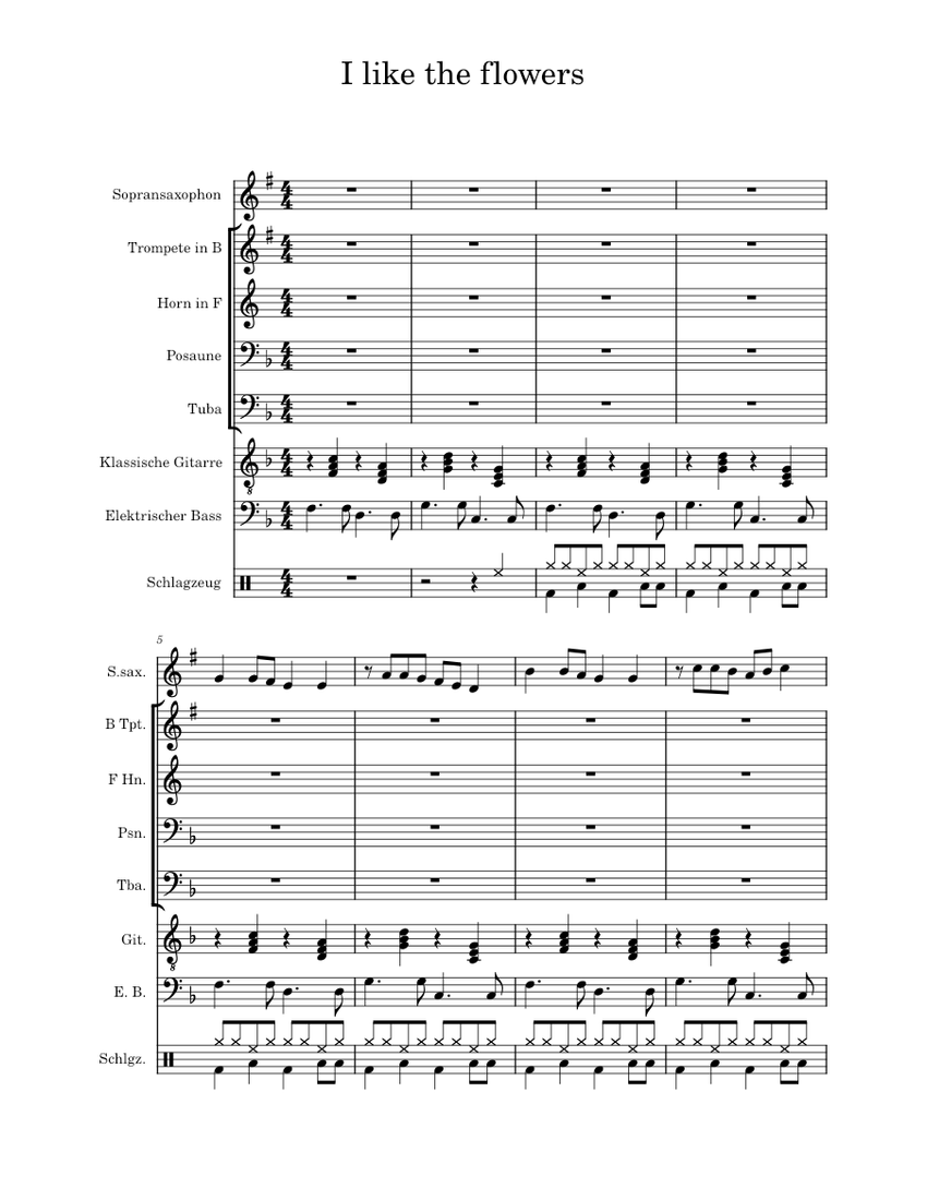 I like the flowers – Misc Traditional I like the flowers Sheet music ...