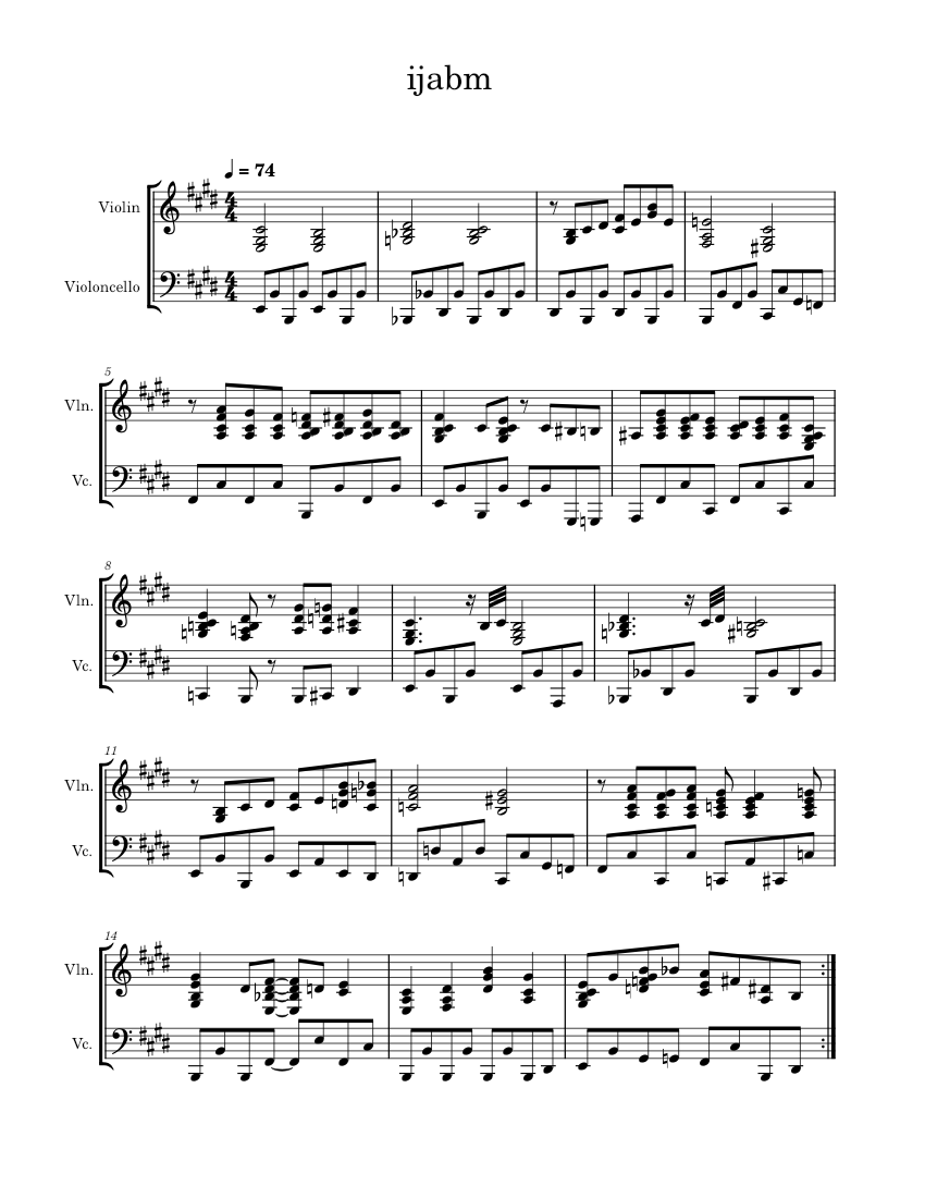 its just a burning memory Sheet music for Violin, Cello (String Duet ...