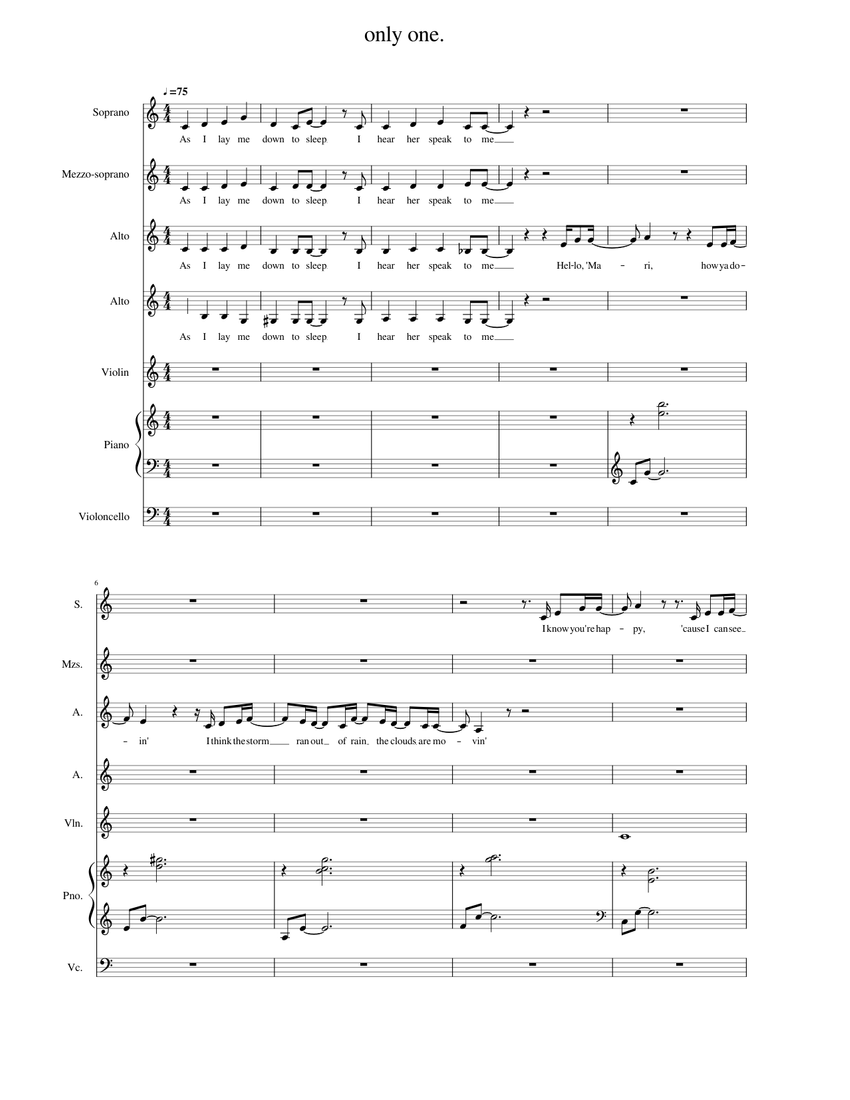 Only One - piano tutorial