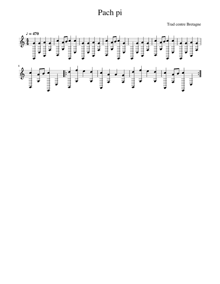 Traditional music - Pach pi Sheet music for Piano (Solo) | Musescore.com