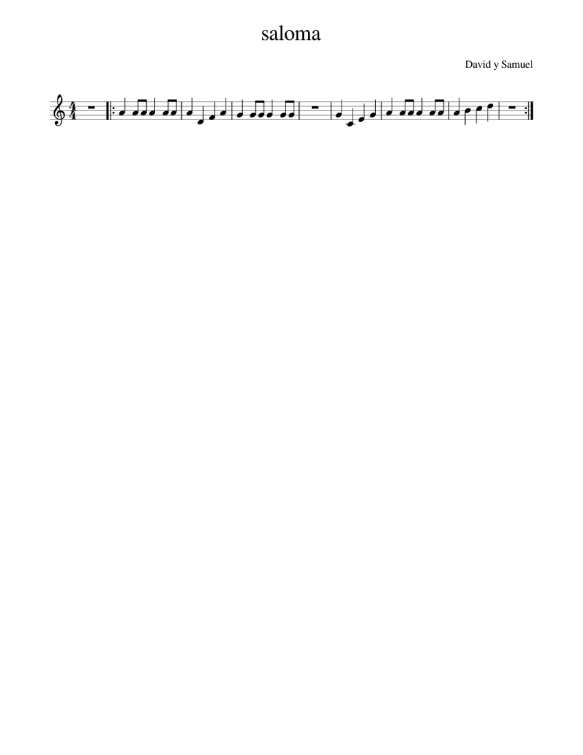saloma Sheet music for Piano (Solo) Easy | Musescore.com
