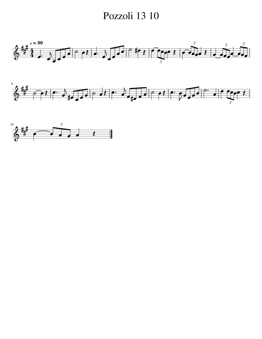 Pozzoli_13_10 Sheet music for Piano (Solo) | Musescore.com
